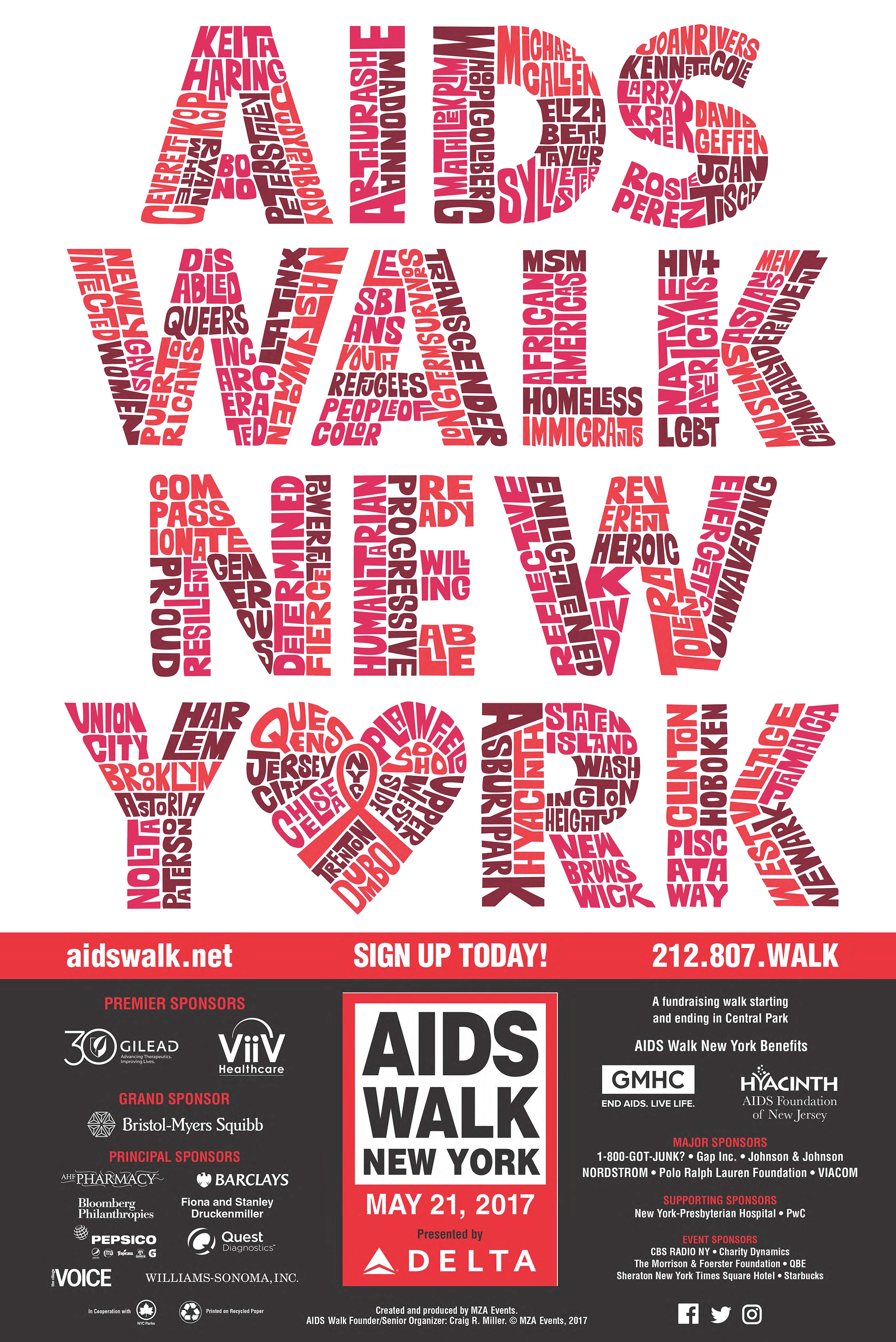 AIDS Walk New York Poster, May 21 2017 – Queer Design NYC